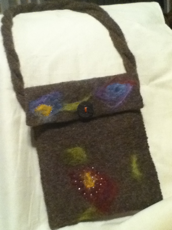 Rosy Creations: Knitted Felted Purse