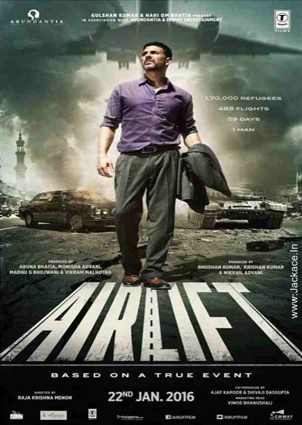 Airlift First Look Posters | Akshay Kumar, Nimrat Kaur | Jackace - Box ...