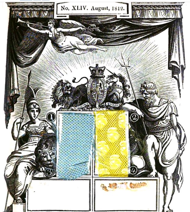 30th Bash Blog: Ackerman's Repository fabric swatches from 1812