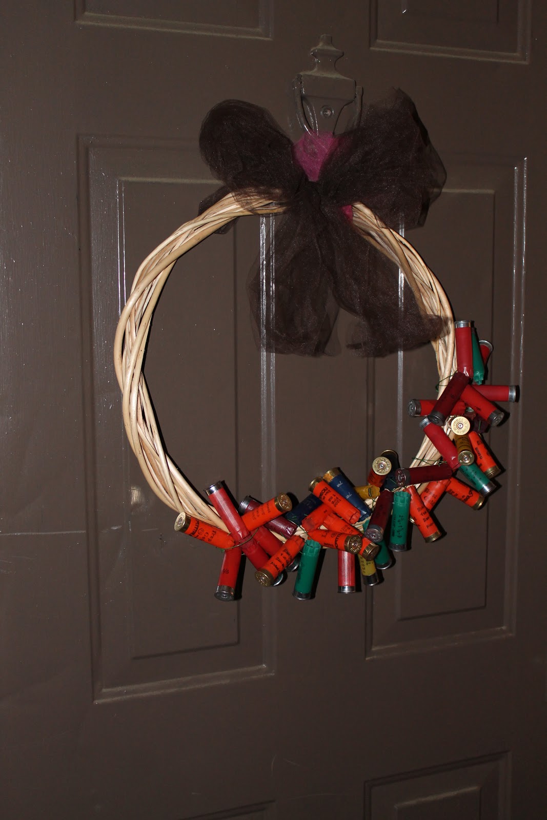 go ahead and make a bid on that: Shotgun Shell Wreath