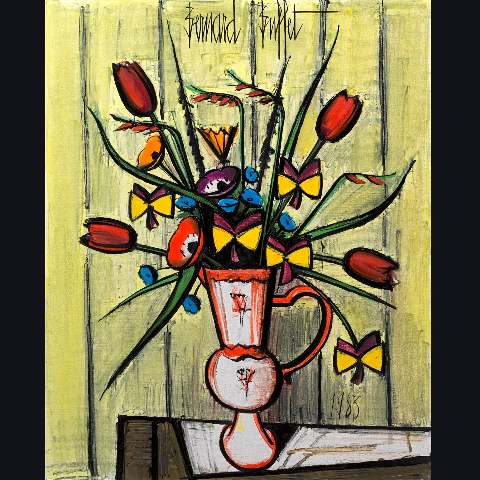 [EXPRESSIONISM] Bernard Buffet's Flowers - ART FOR YOUR WALLPAPER