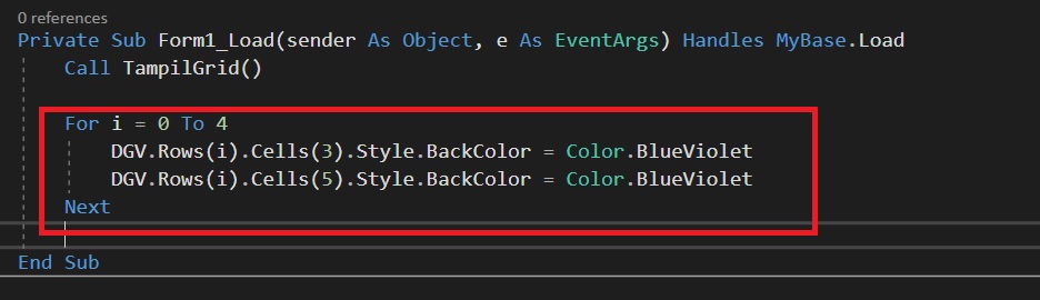 MEMBERI WARNA KOLOM DATAGRIDVIEW - Panduan Visual Studio MEMBERI WARNA KOLOM DATAGRIDVIEW - Panduan Visual Studio