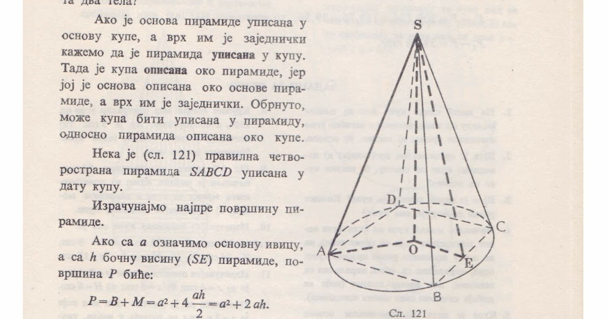 Geometrijski kutak - GEOMETRY CORNER: LXLV Piramida upisana u Konus