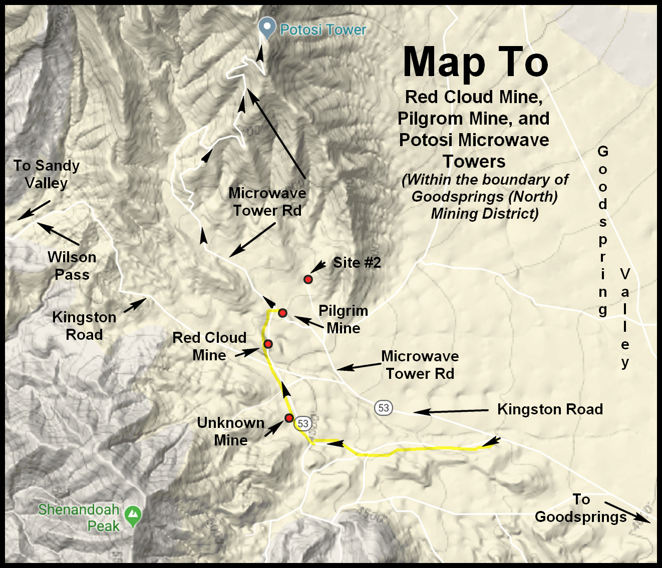 Ken's Photo Gallery: Red Cloud Mine - Goodsprings (North) Mine District