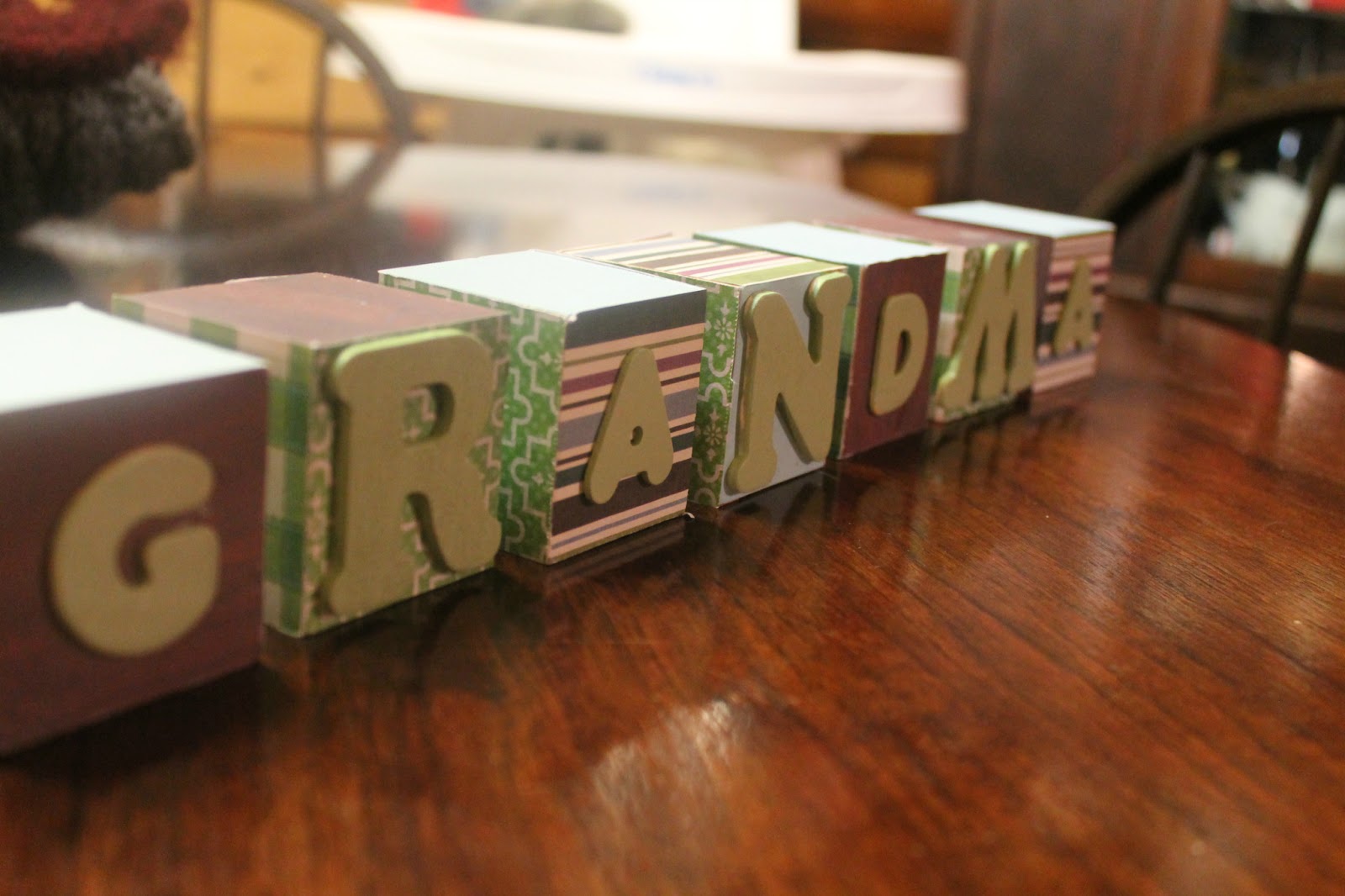 Adaly Myles Place: FO Word Blocks for Christmas