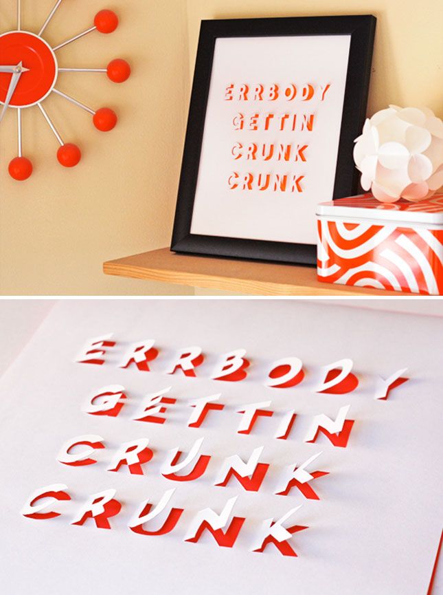 ABCDEFridays: Typography Paper craft