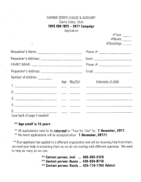 McKinley Elementary Cougars: Toys For Tots Application