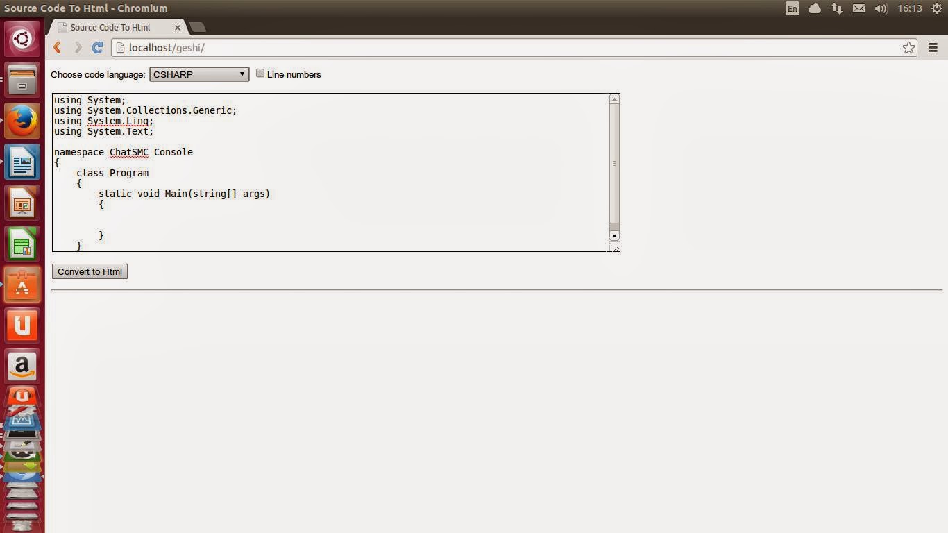 Arsip Ku: Convert Source Code To Html With GeSHi
