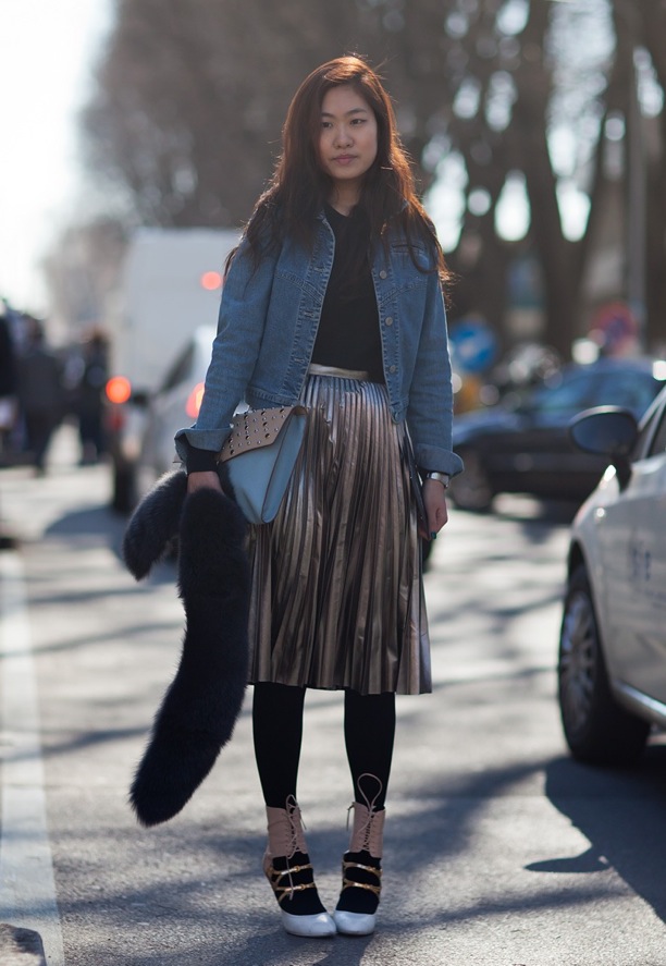 THE FASHION DIARY BLOG: Metallic Skirts