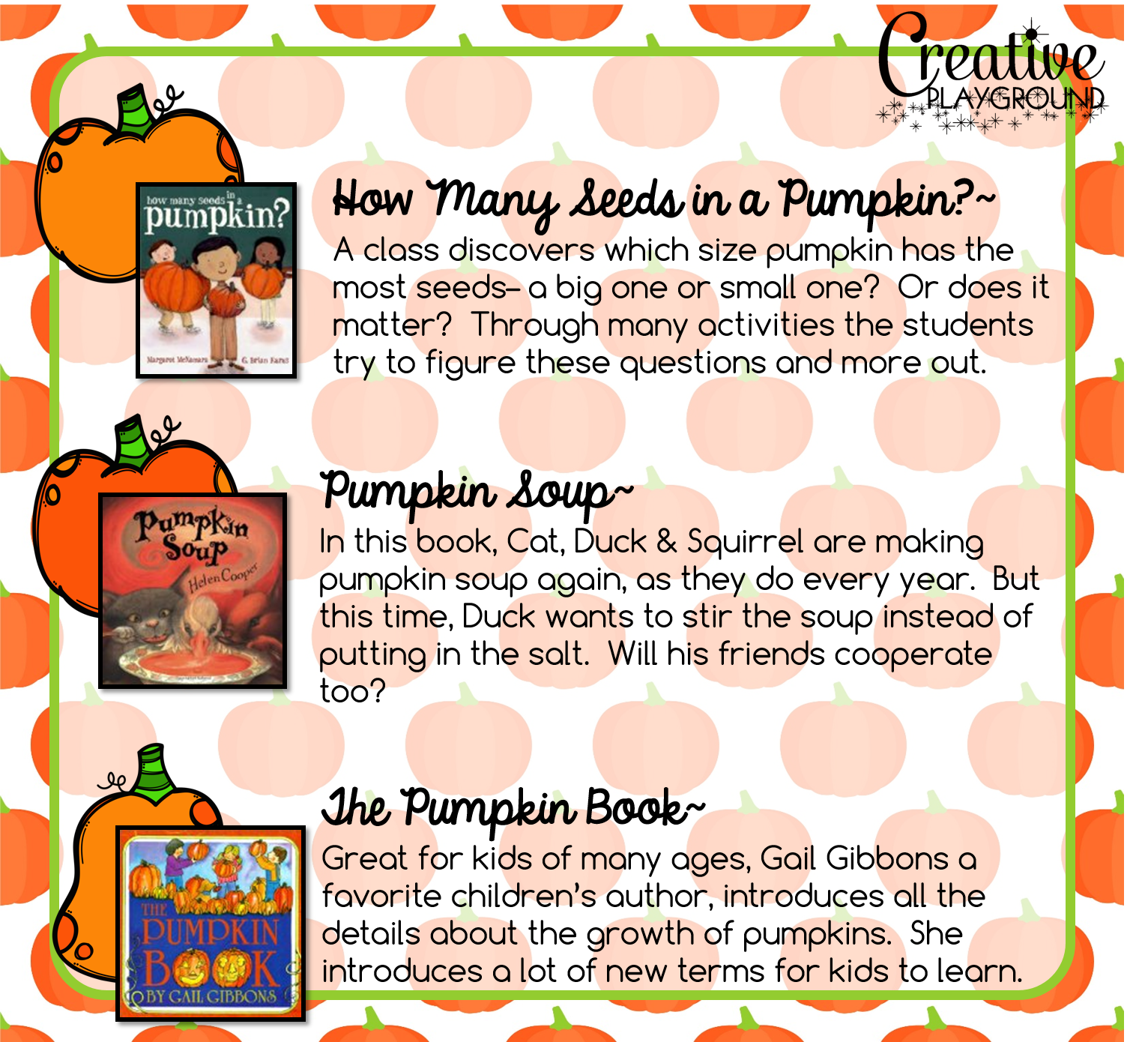 Creative Playground: The Best Pumpkin Read-Alouds Ever!