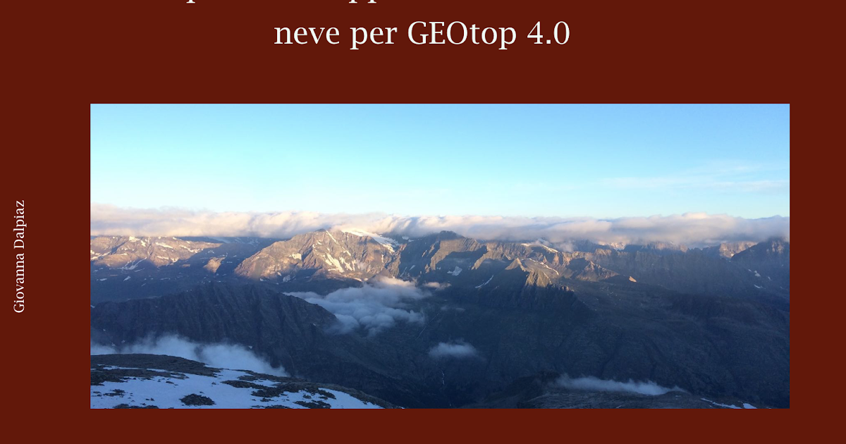 AboutHydrology: Snow for GEOtop 4.0