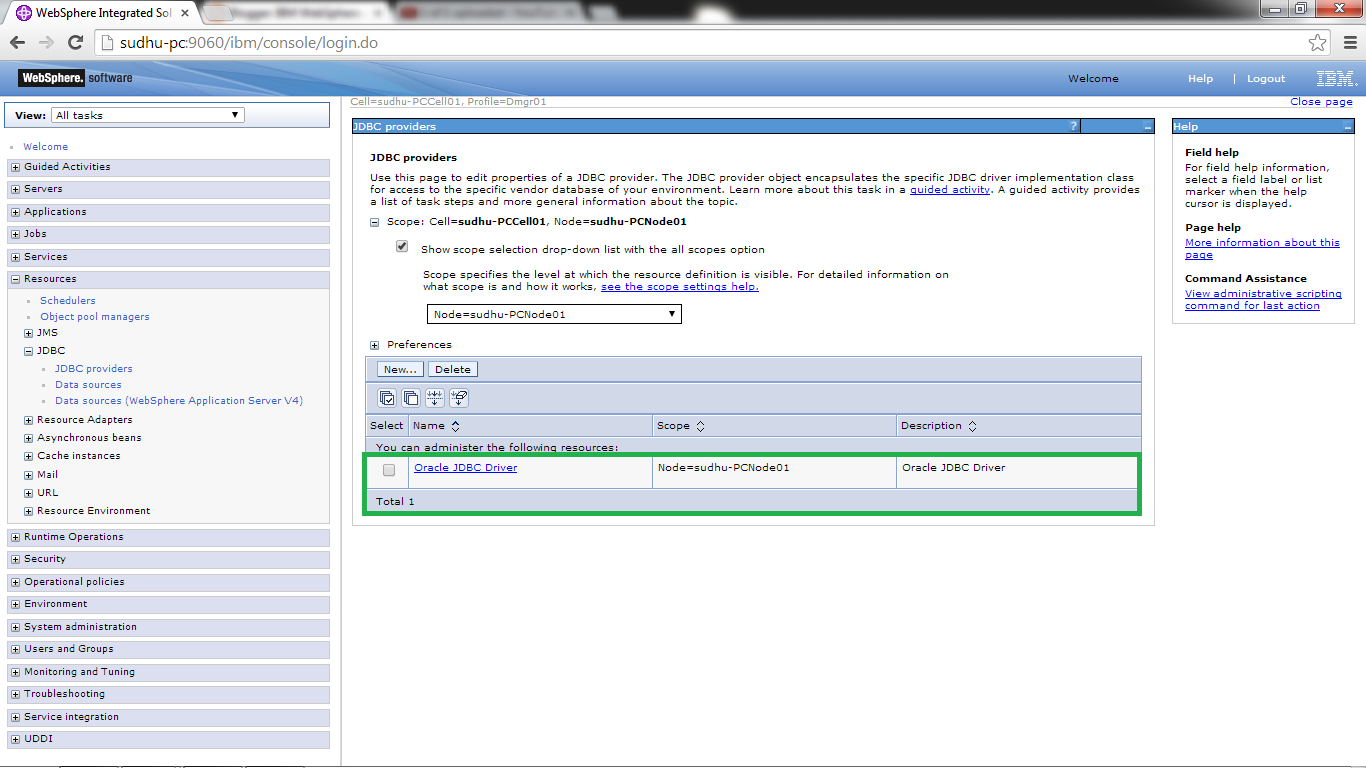 IBM WebSphere Application Server: Configuration oracle data source in WebSphere Application ...