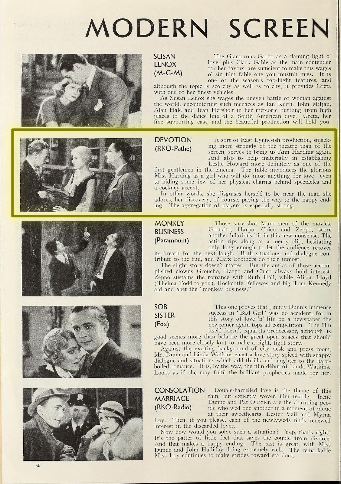 Leslie Howard: Devotion - 1931