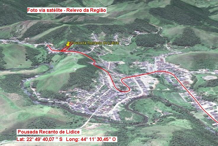 Pousada Recanto de Lídice: Localização