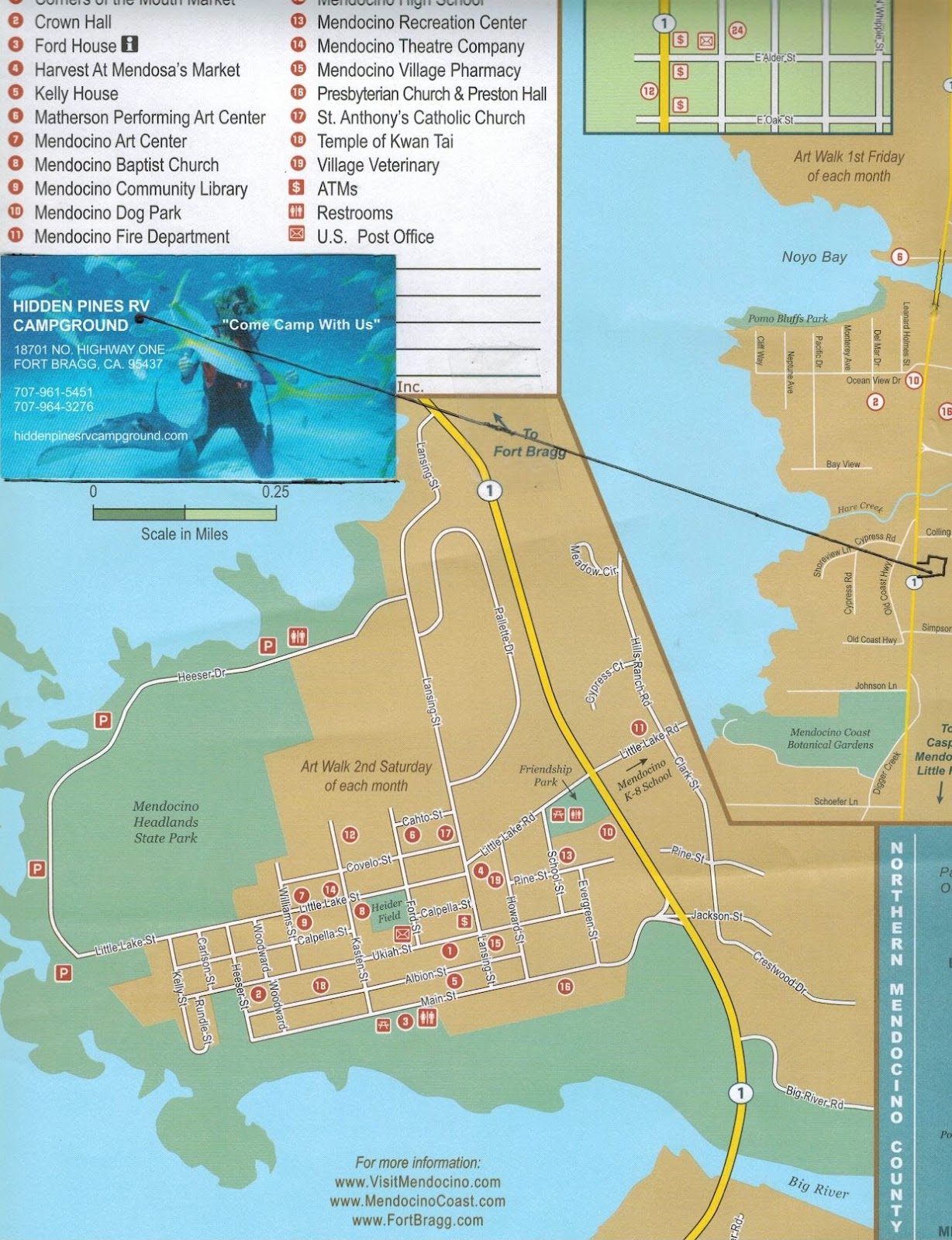 Hidden Pines RV Campground - Fort Bragg California : Maps Fort Bragg ...