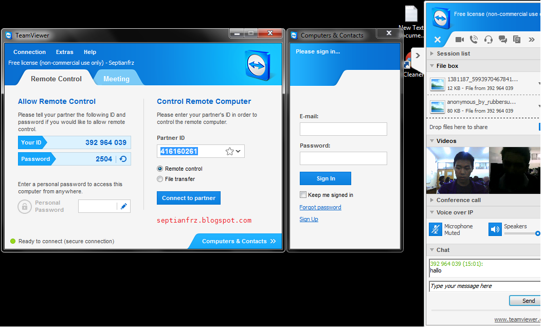 cara remote laptop dengan teamviewer ~ pengertian server dan client