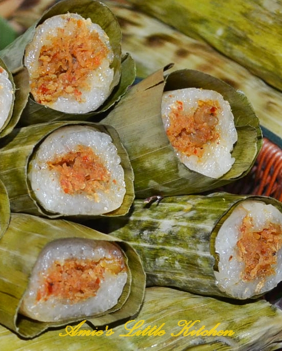 Pulut Panggang Serunding Udang Kering - Amie's Little Kitchen
