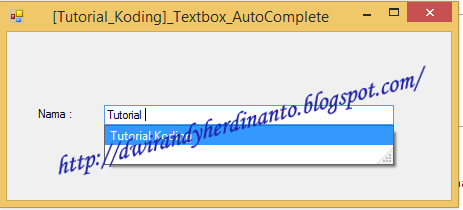 Membuat Textbox Auto Complete Di VB.NET - Tutorial Koding