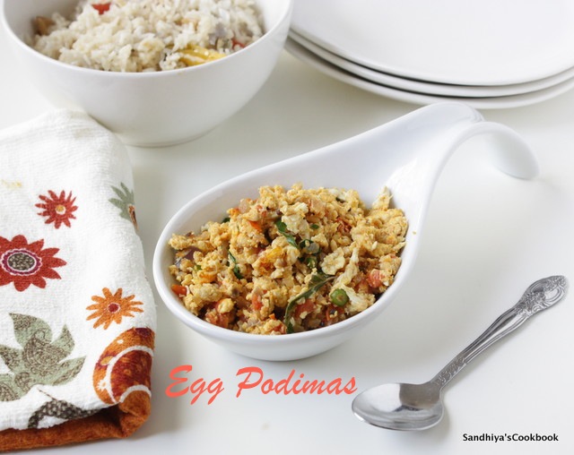 Sandhiya's Cookbook: Egg poriyal | Egg podimas|Muttai Poriyal ...