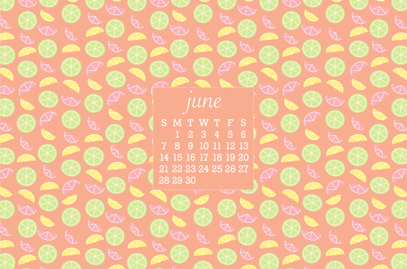 June 2015 iPhone + Desktop Wallpapers {Citrus}