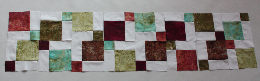 Inspired by Fabric: Disappearing Ninepatch Table Runner Tutorial