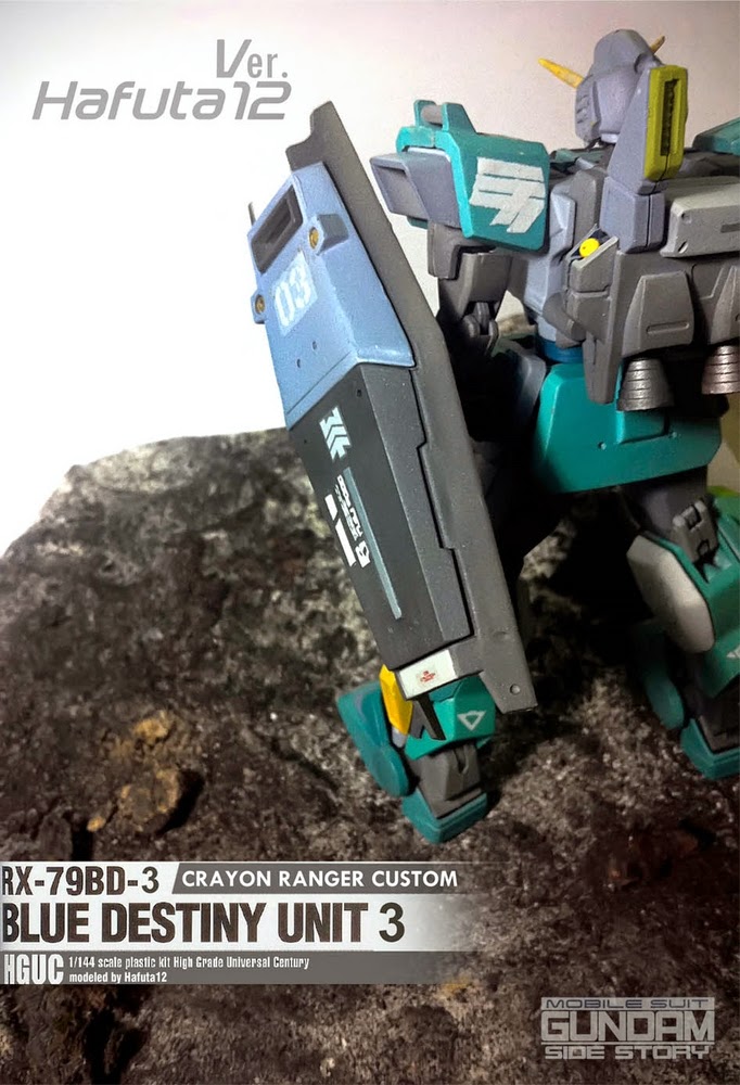 Custom Build: HGUC 1/144 Blue Destiny Unit 3 "CRAYON RANGER CUSTOM"