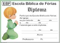 Evangeliza! Crianças e Adolescentes: Diploma para Escola Bíblica de ...