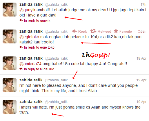 ZAHIDA RAFIQ NAFI TUDUHAN MAK LAMPIR!