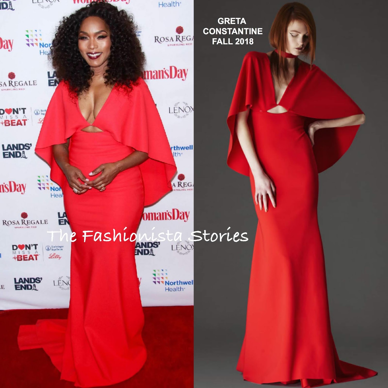 Angela Bassett in Greta Constantine at the 16th Woman's Day Red Dress ...
