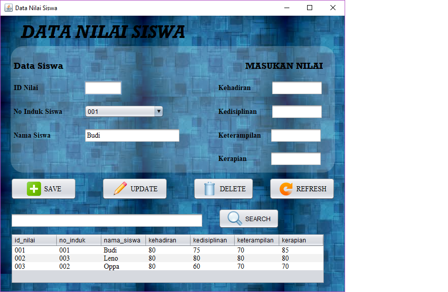 Download Contoh Program Nilai Siswa/Mahasiswa Menggunakan Java Netbeans ...