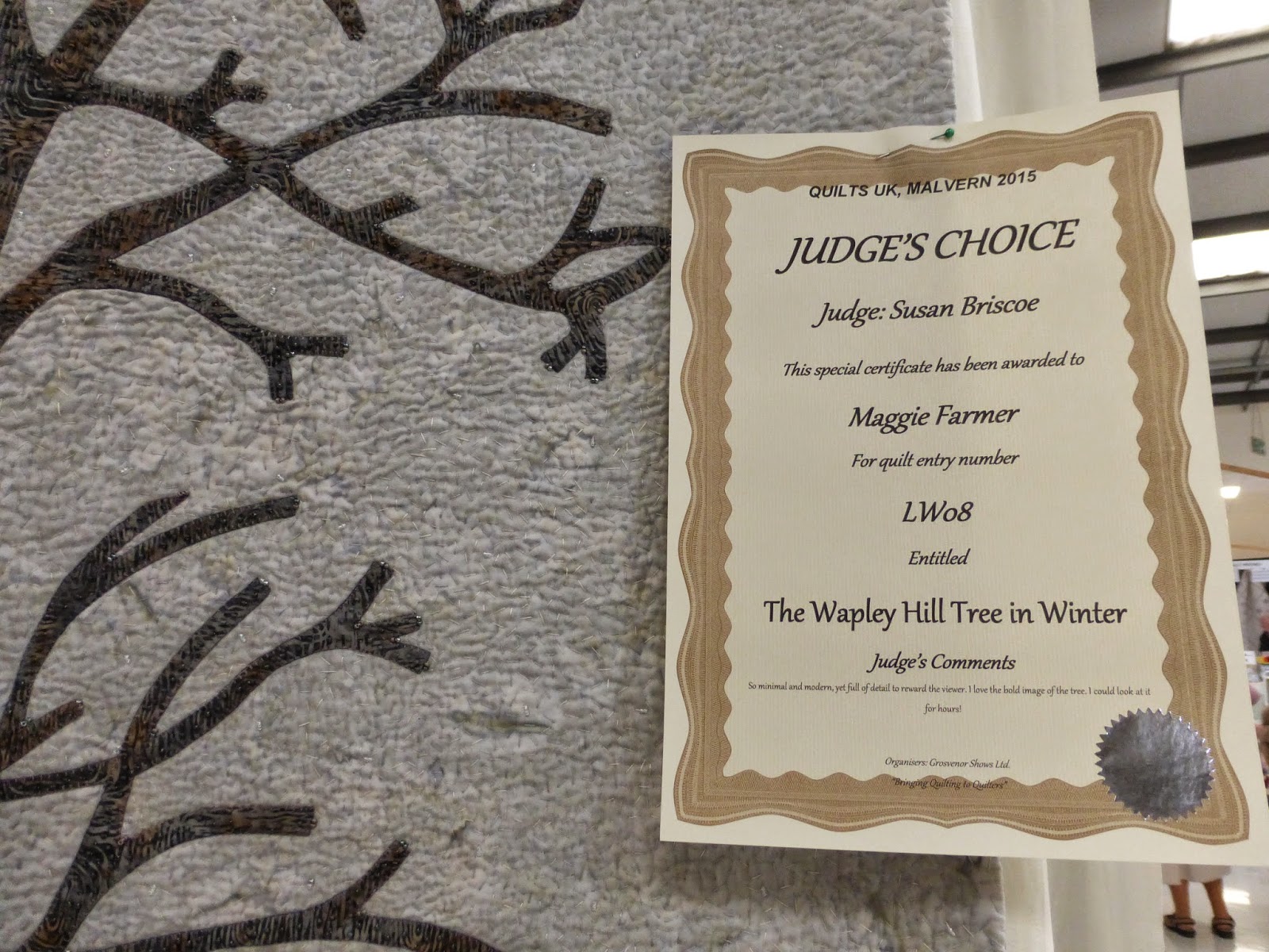sashiko and other stitching: Quilts UK 2015