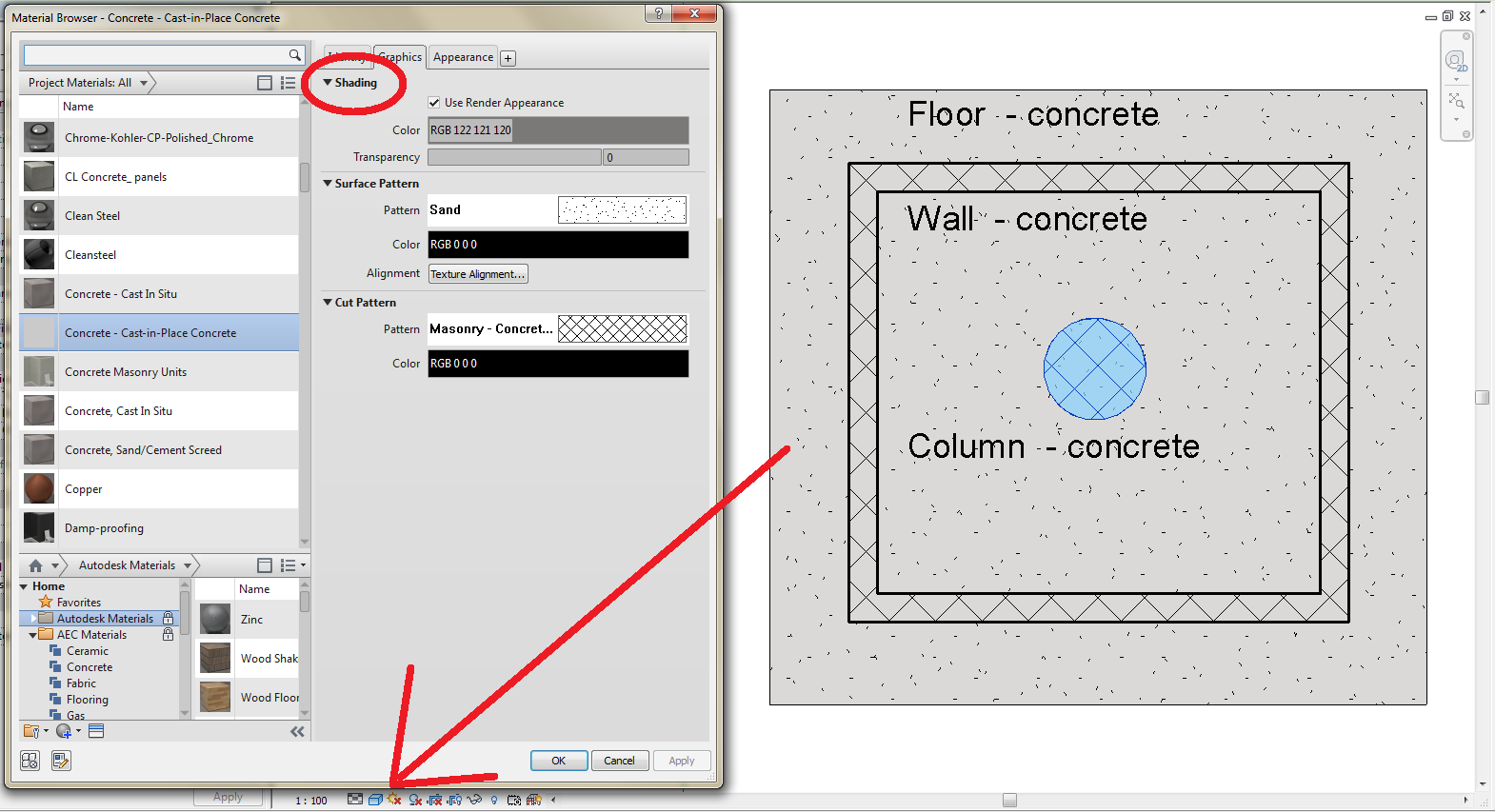 Ik Leer BIM: Lijn-arcering met een achtergrondkleur in Revit