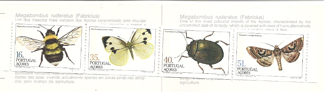 Rui Nogueira Stamps: PORTUGAL - Insects Azores (1st Group)