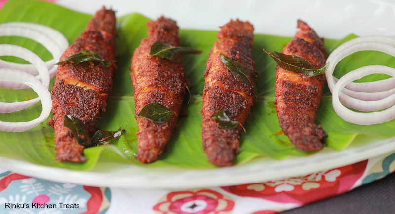 My Food Treats: Nongal Fry / Kerala Style Lady Fish Fry