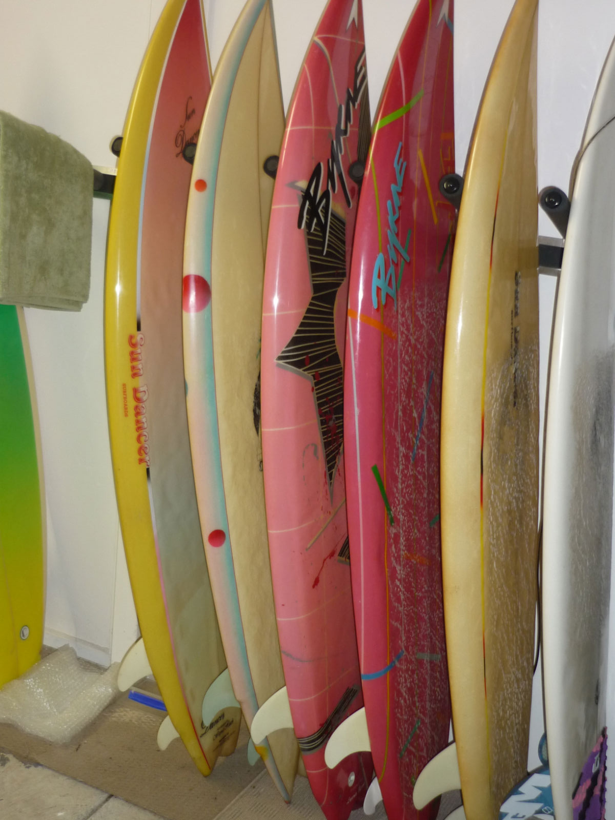 vintage surfboard collector UK: 80s collection