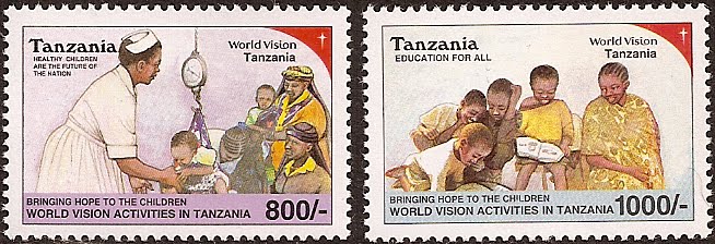 Commonwealth Stamps Opinion: Tanzania's 2003 And 2007 World Vision Issues.