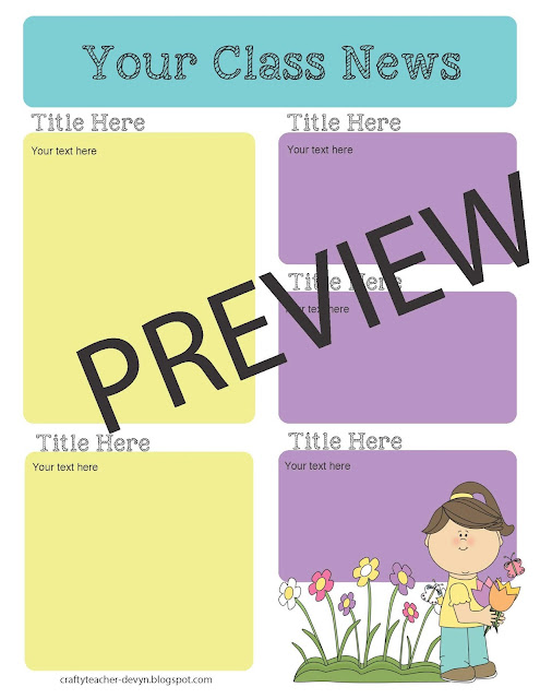 Editable Spring Newsletter | The Crafty Teacher