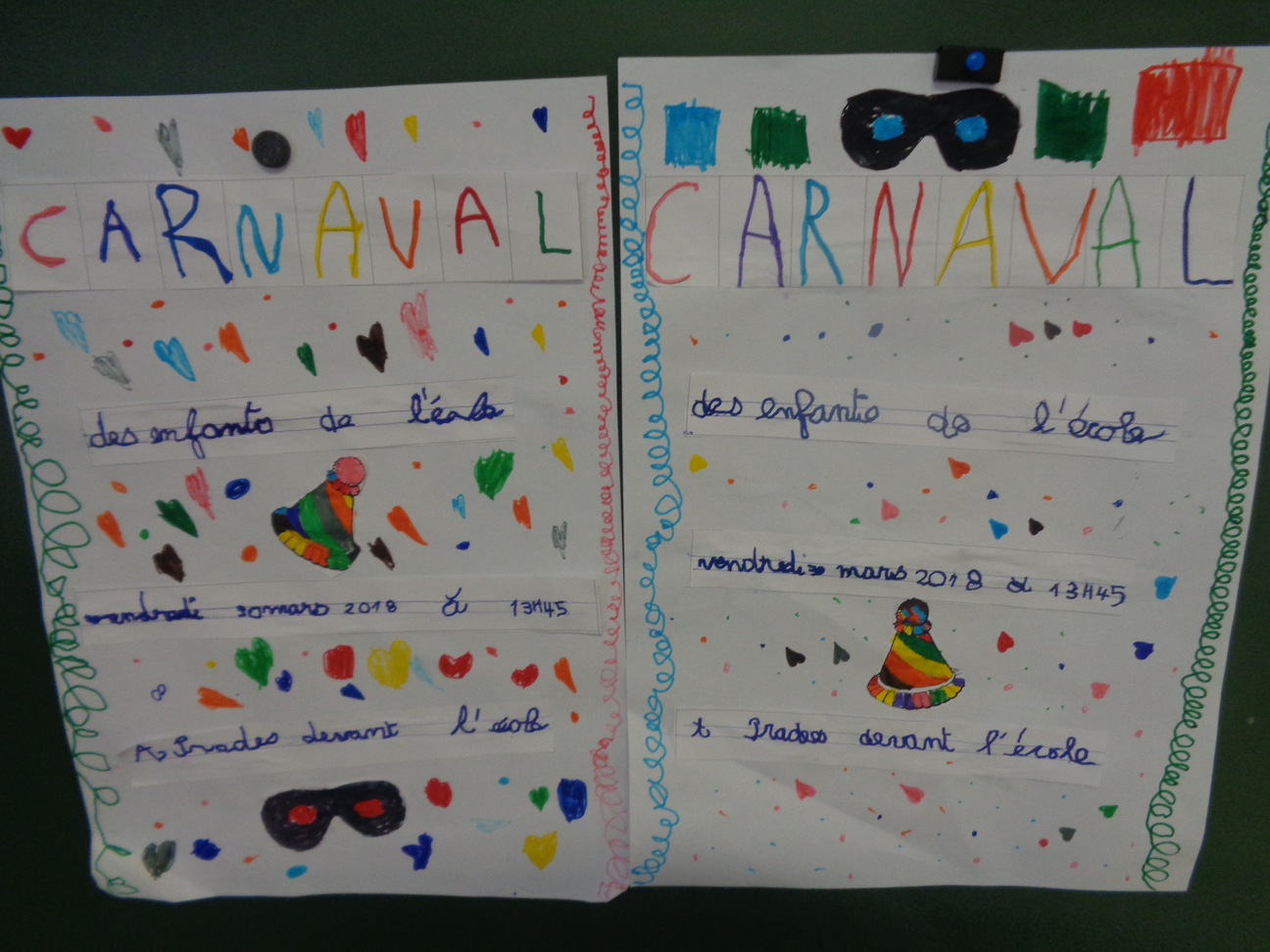 L'école de Prades: Le carnaval se prépare : réalisation d'affiches par ...