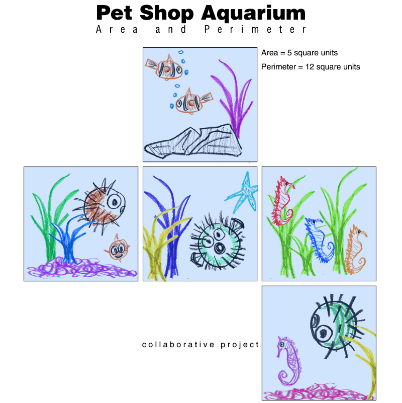 E is for Explore!: Pet Shop Aquarium Math / Art