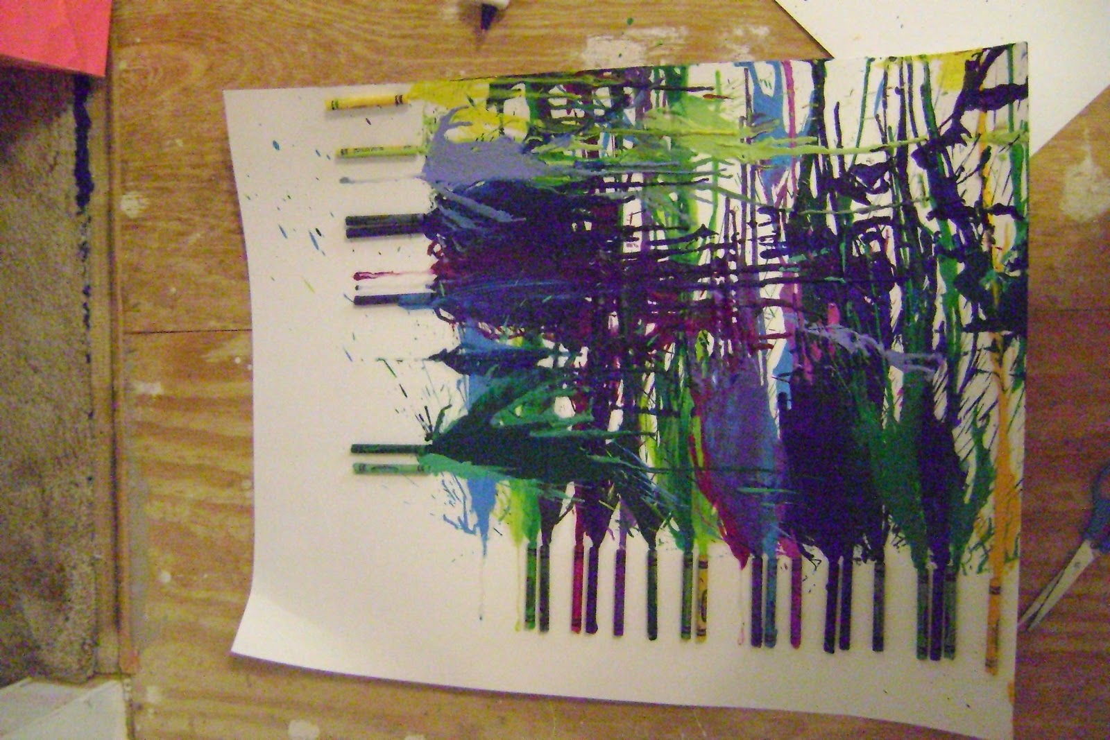 Magical Melted Crayon Art