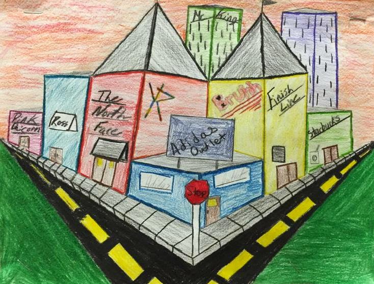 Mrs. Nhu's Oakdale Art Class: 2-Point Perspective Cityscapes