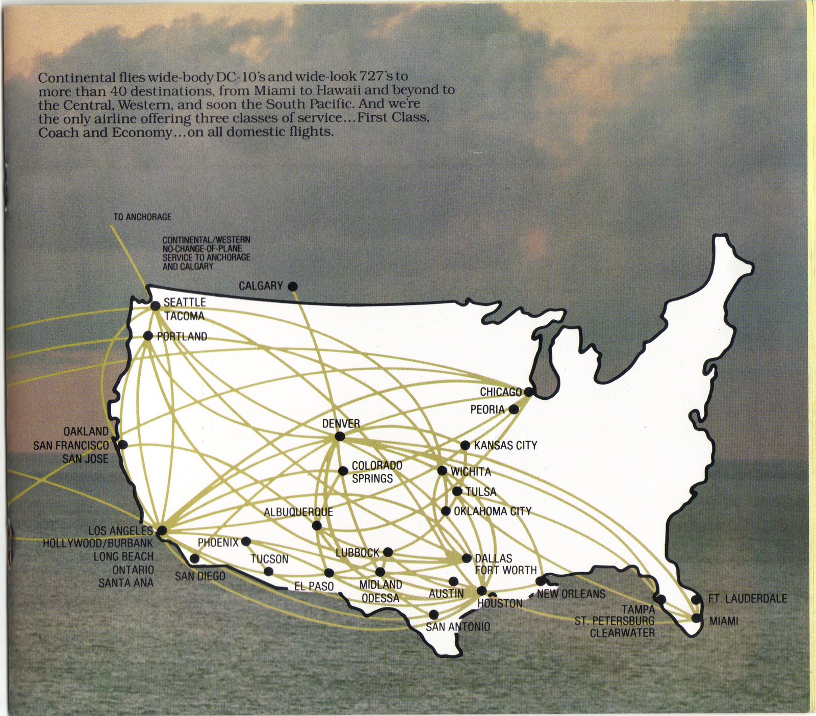Airlines Past & Present: Continental Airlines Inflight Service Brochure ...