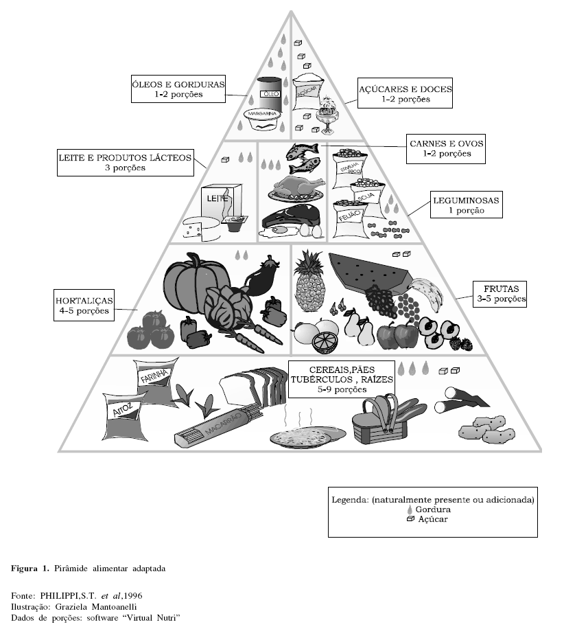 Tudo Sobre Alimentação: Pirâmide alimentar brasileira