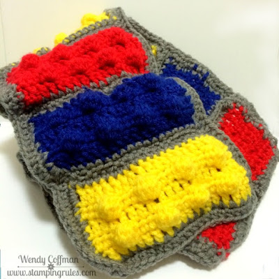 Stamping Rules!: Day 327: Lego Crochet Scarf