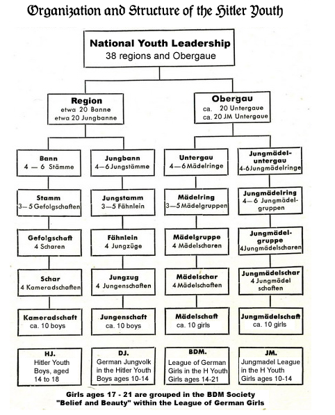 Organization and Structure of the Hitler Youth – BDM History