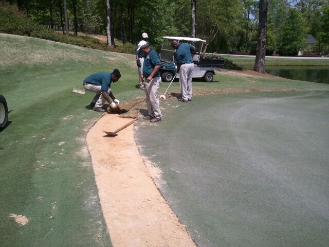 Great Waters Golf Course Maintenance: Re-sodding greens collars