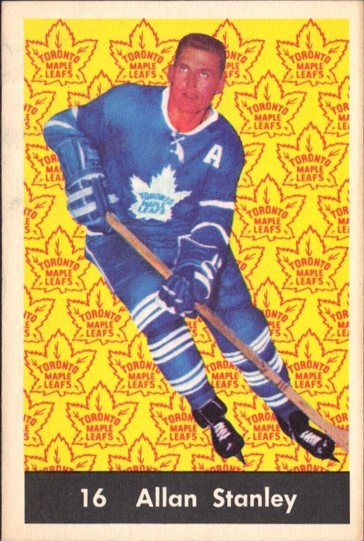 1961-62 Parkhurst Hockey Cards: Allan Stanley 1961-62 Parkhurst #16 1961-62 Parkhurst Hockey Cards: Allan Stanley 1961-62 Parkhurst #16