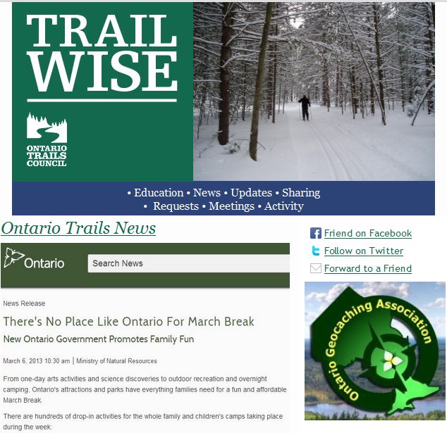 Ontario Trails: Ontario Trails - Trail Education, Trail Development ...
