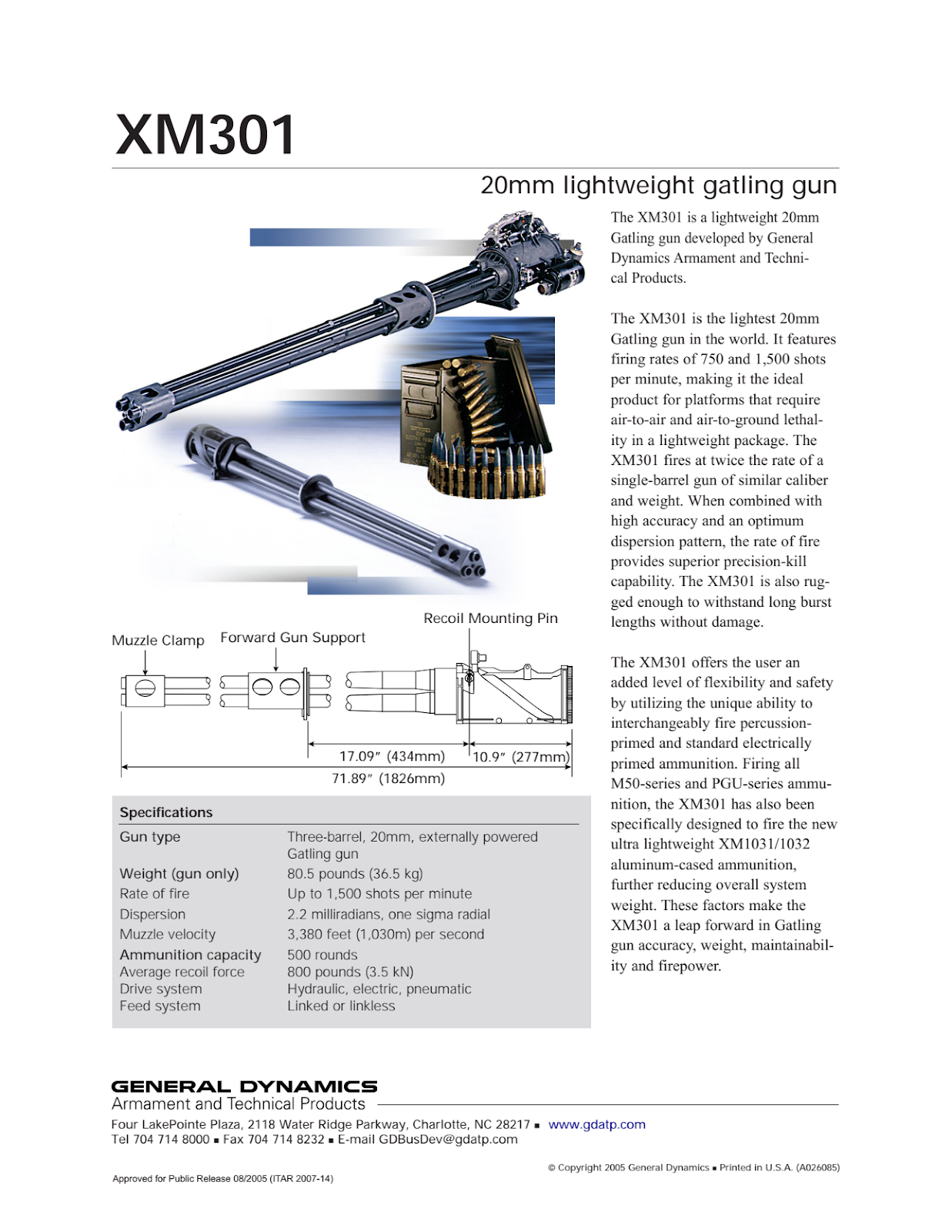 20-мм пушка XM301 (буклеты)