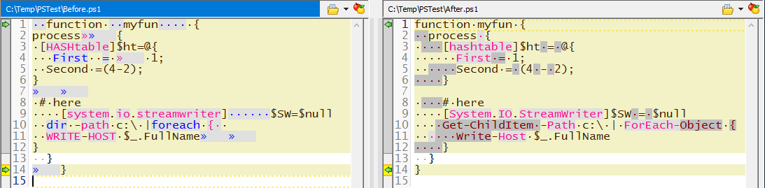 Dans Powershell Stuff Powershell Pretty Printer Code Cleaner V1